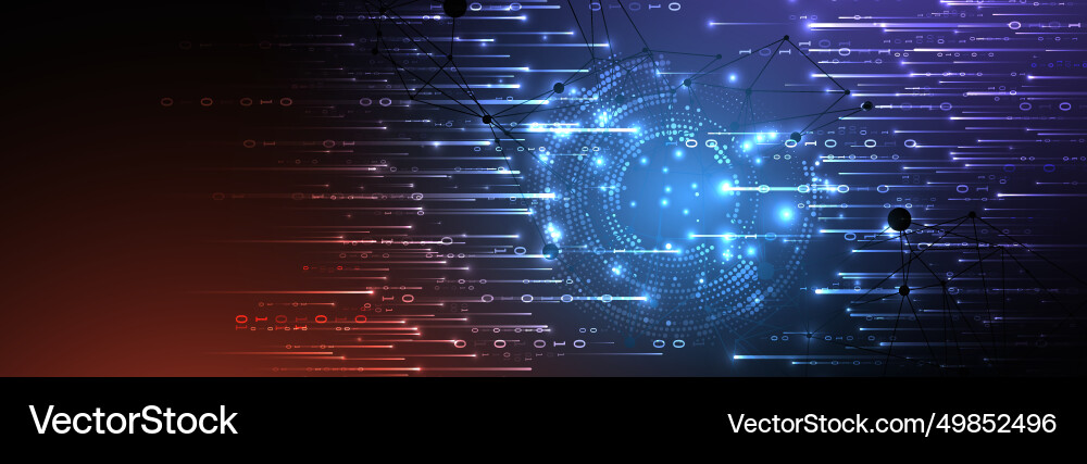 Information data technology background hand drawn Vector Image