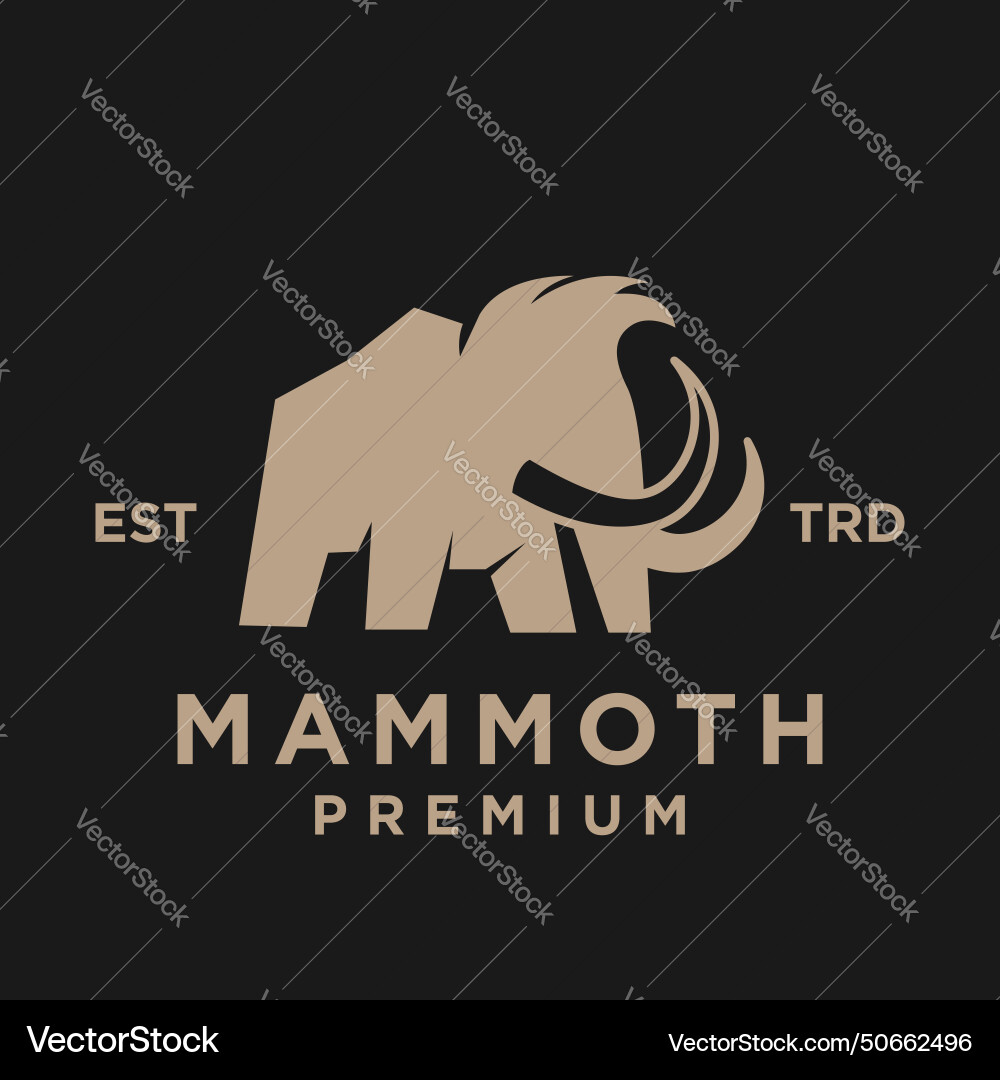 Mammoth logo icon design Royalty Free Vector Image
