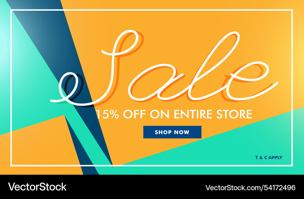 Modern sale banner in minimal style Royalty Free Vector