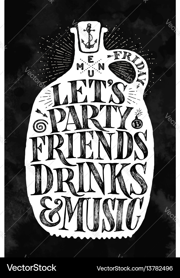 Retro Pub Menu Poster Royalty Free Vector Image