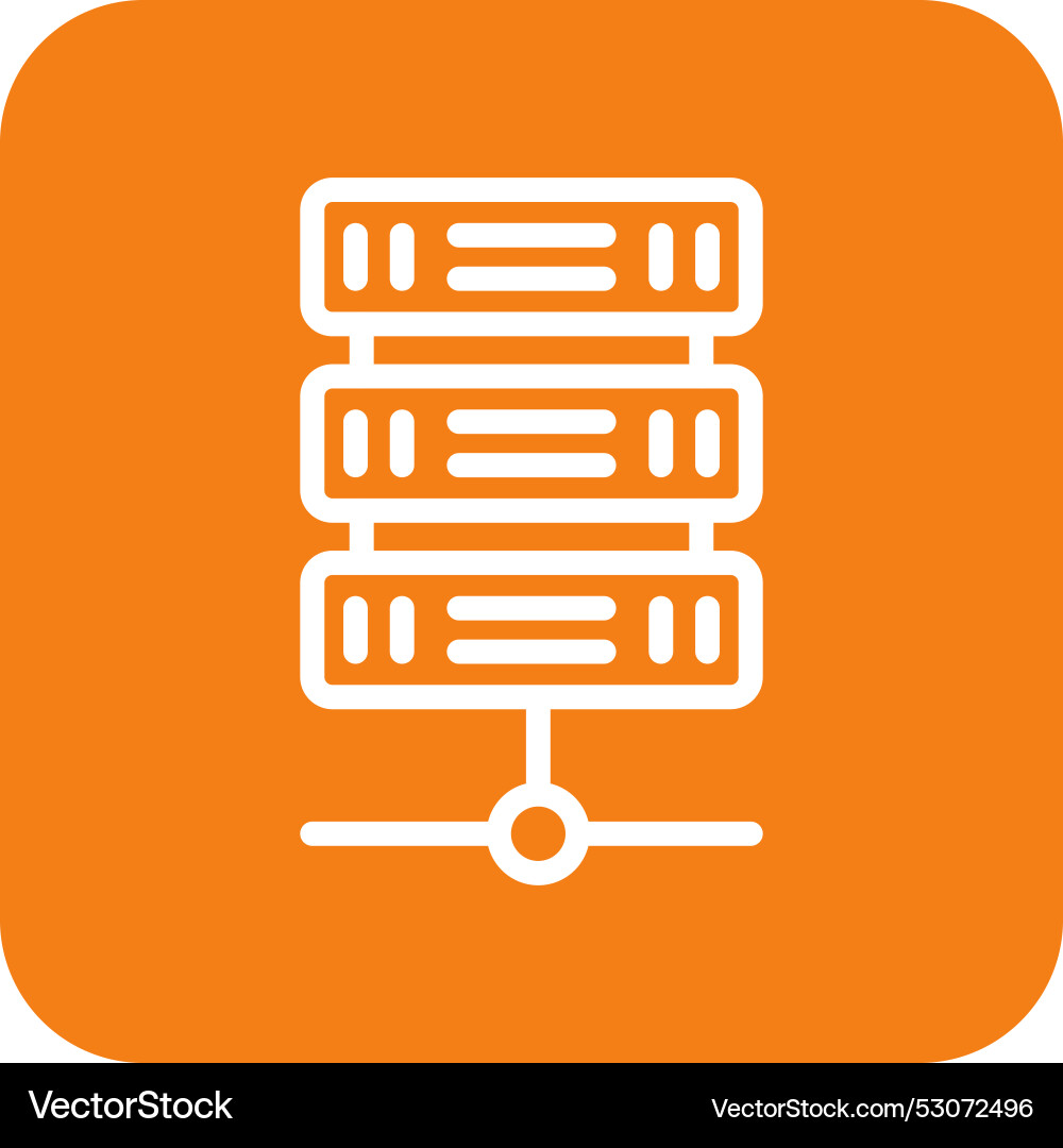 Server icon design Royalty Free Vector Image - VectorStock