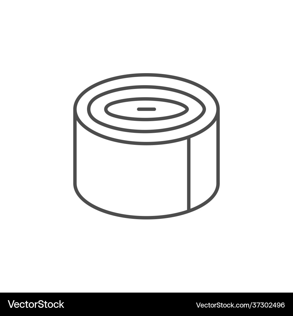 Sheet metal roll line icon Royalty Free Vector Image