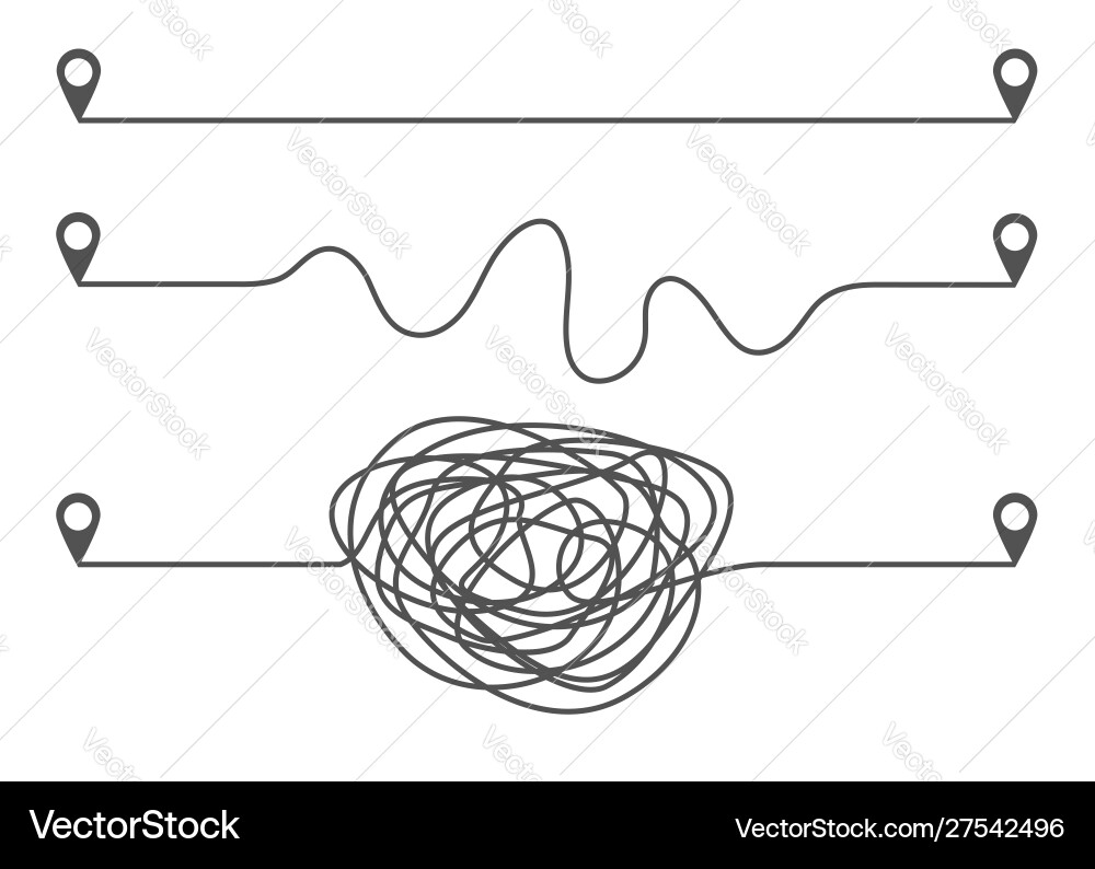 Three ways development concept Royalty Free Vector Image