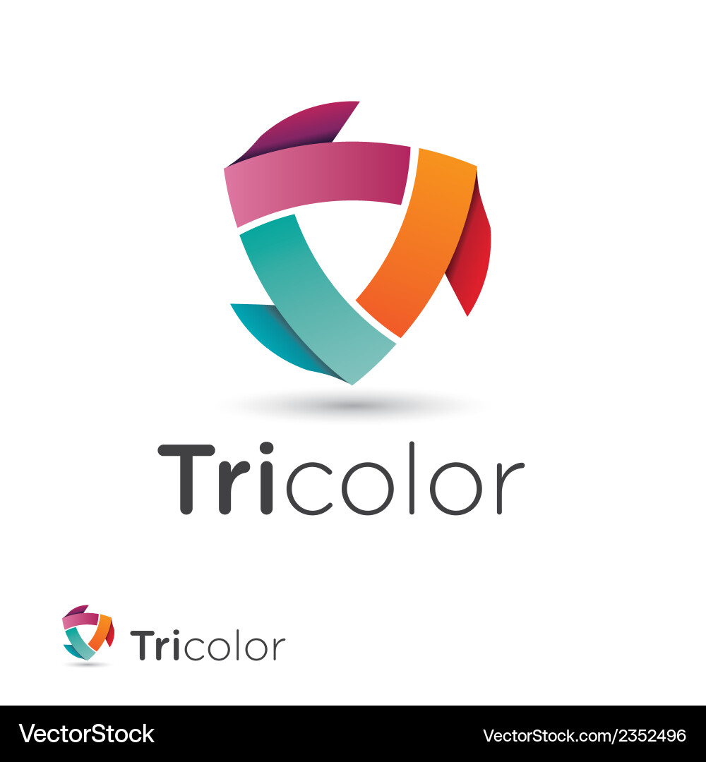V 000185 tricolor Royalty Free Vector Image - VectorStock
