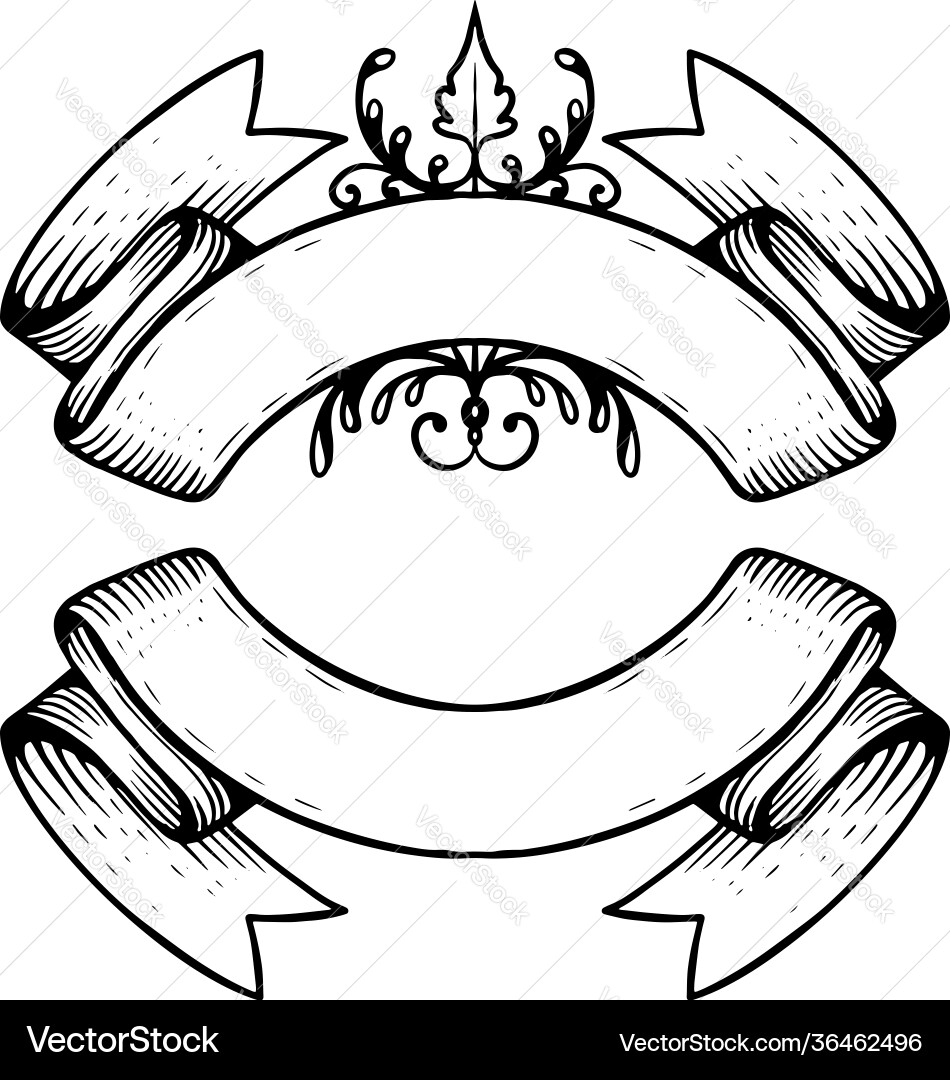 Vintage Scroll Ribbon Banner Royalty Free Vector Image