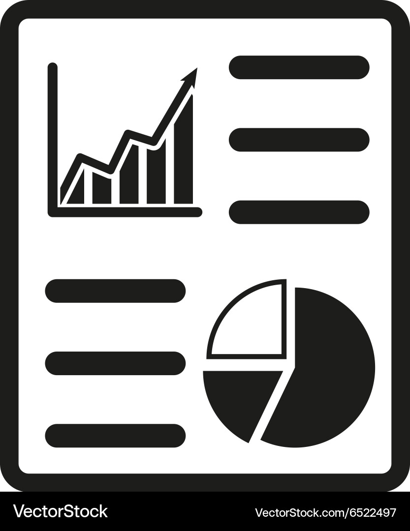 Business Report Analysis Icon Royalty Free Vector Image