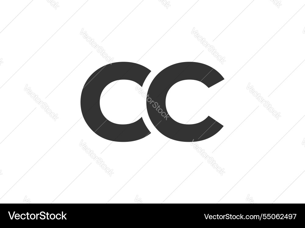 Cc creative geometric initial based modern Vector Image