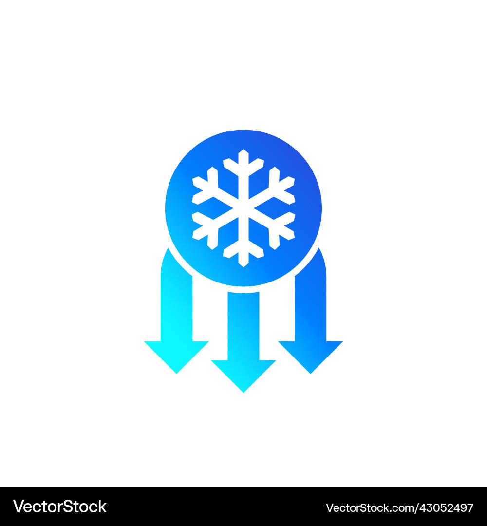 Frost impact freezing icon Royalty Free Vector Image