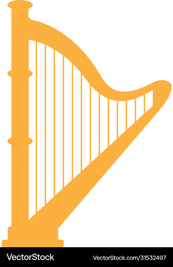 Harp graphic design template isolated Royalty Free Vector