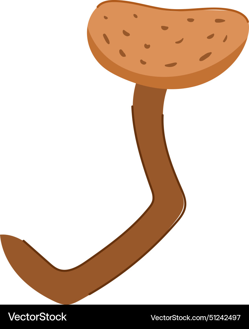 Rust bent nail cartoon Royalty Free Vector Image