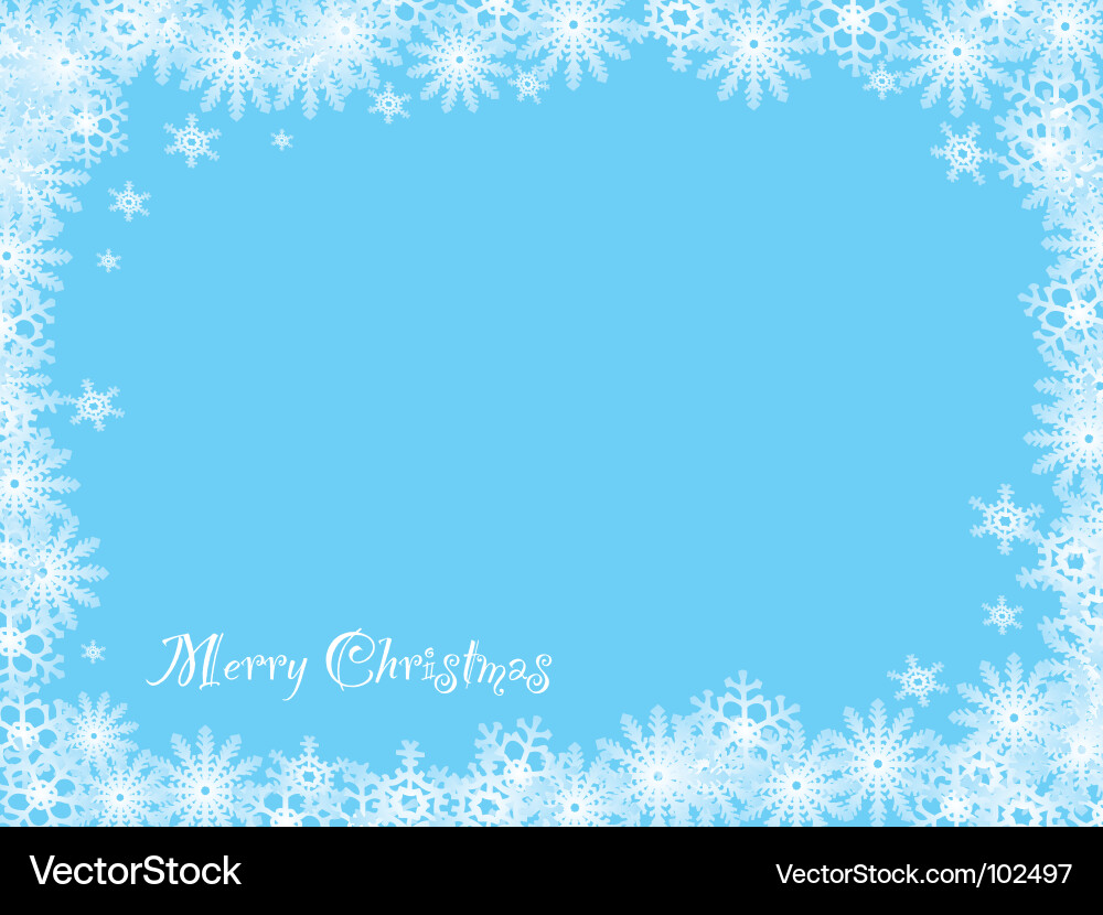 Snowflake christmas blue Royalty Free Vector Image