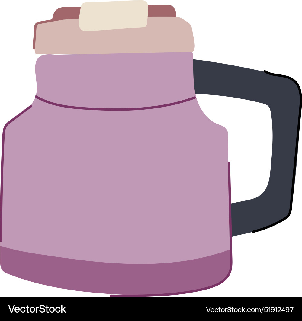 Thermal thermos cup cartoon Royalty Free Vector Image