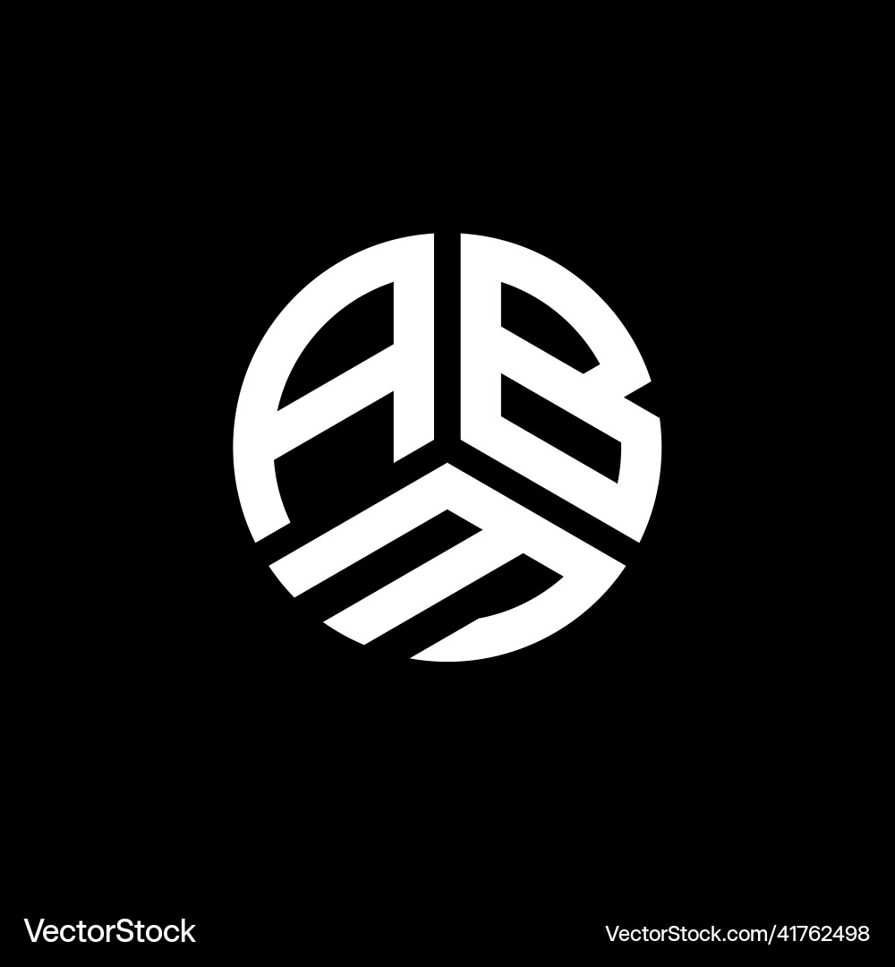 Abm letter logo design on white background Vector Image