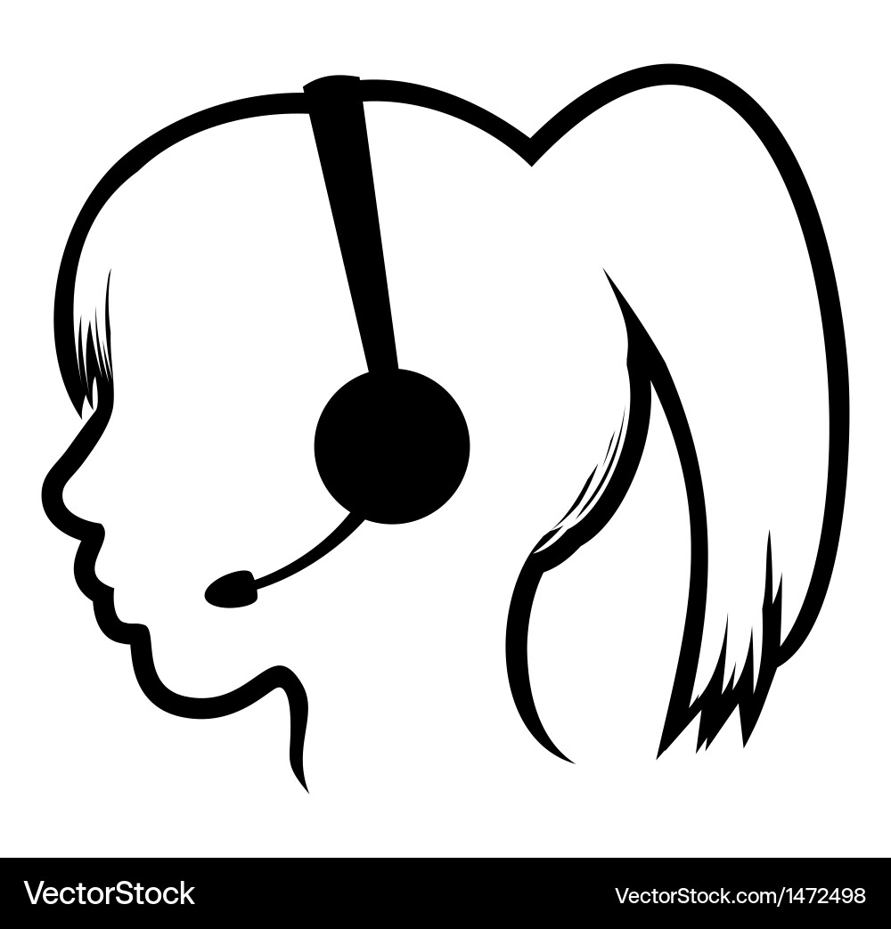 Call center woman icon Royalty Free Vector Image