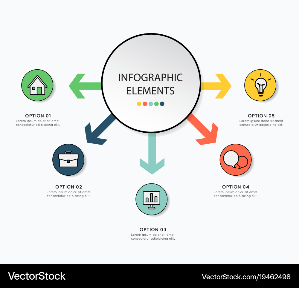 Infographic design with icon for business Vector Image