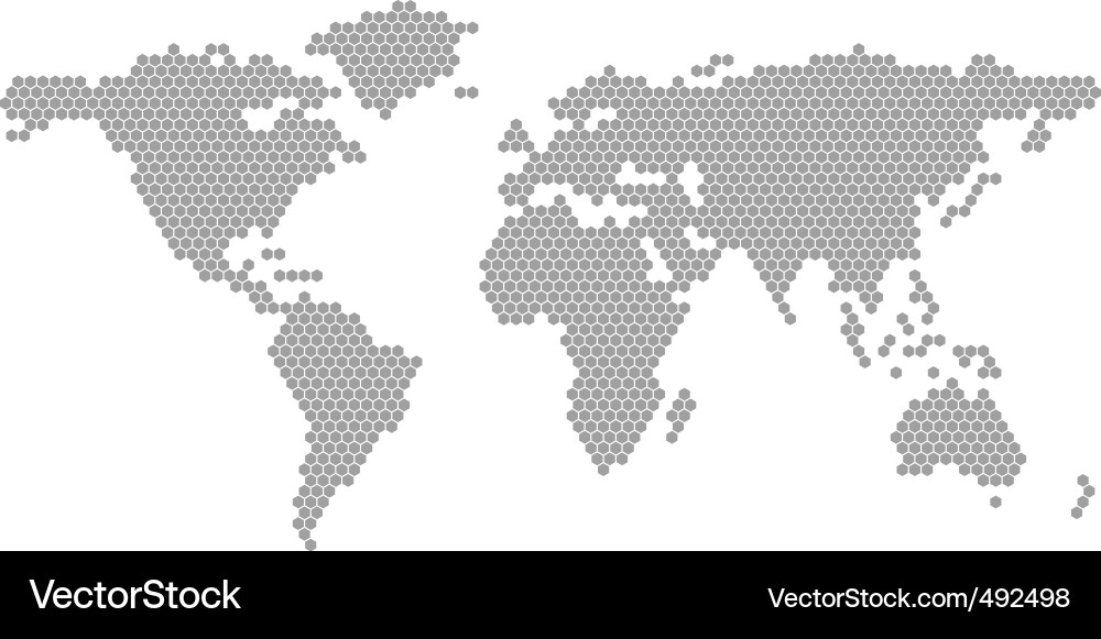 Isolated World Map Royalty Free Vector Image - VectorStock