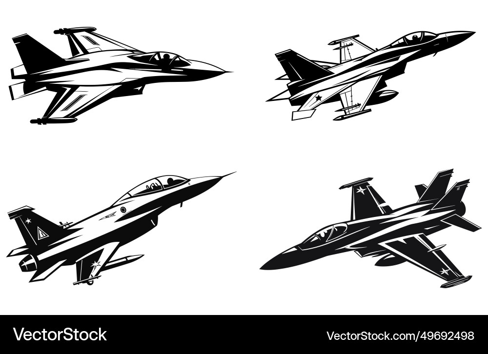 Jet Fighter Silhouette Royalty Free Vector Image