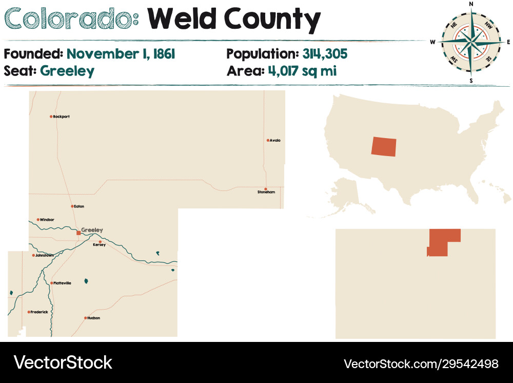 Map Weld County Colorado