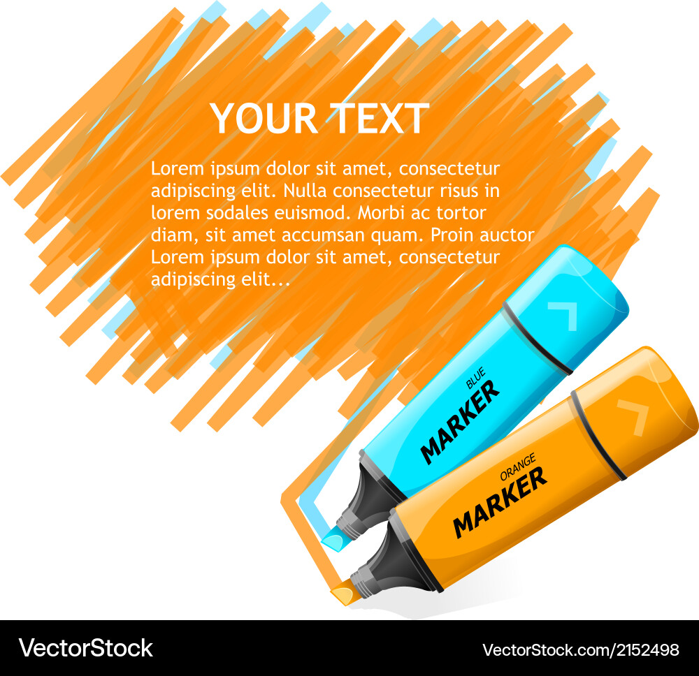 Marker text box Royalty Free Vector Image - VectorStock