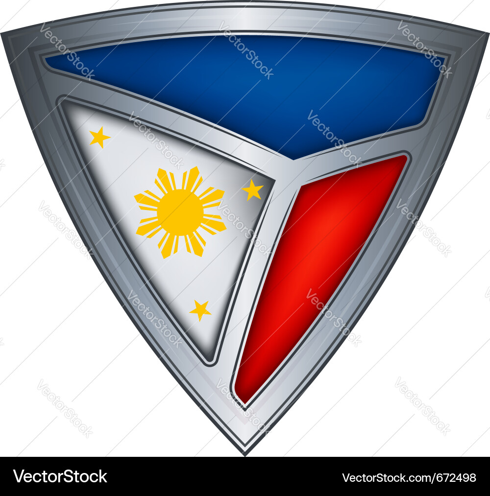 Philippine Flag Shield Royalty Free Vector Image