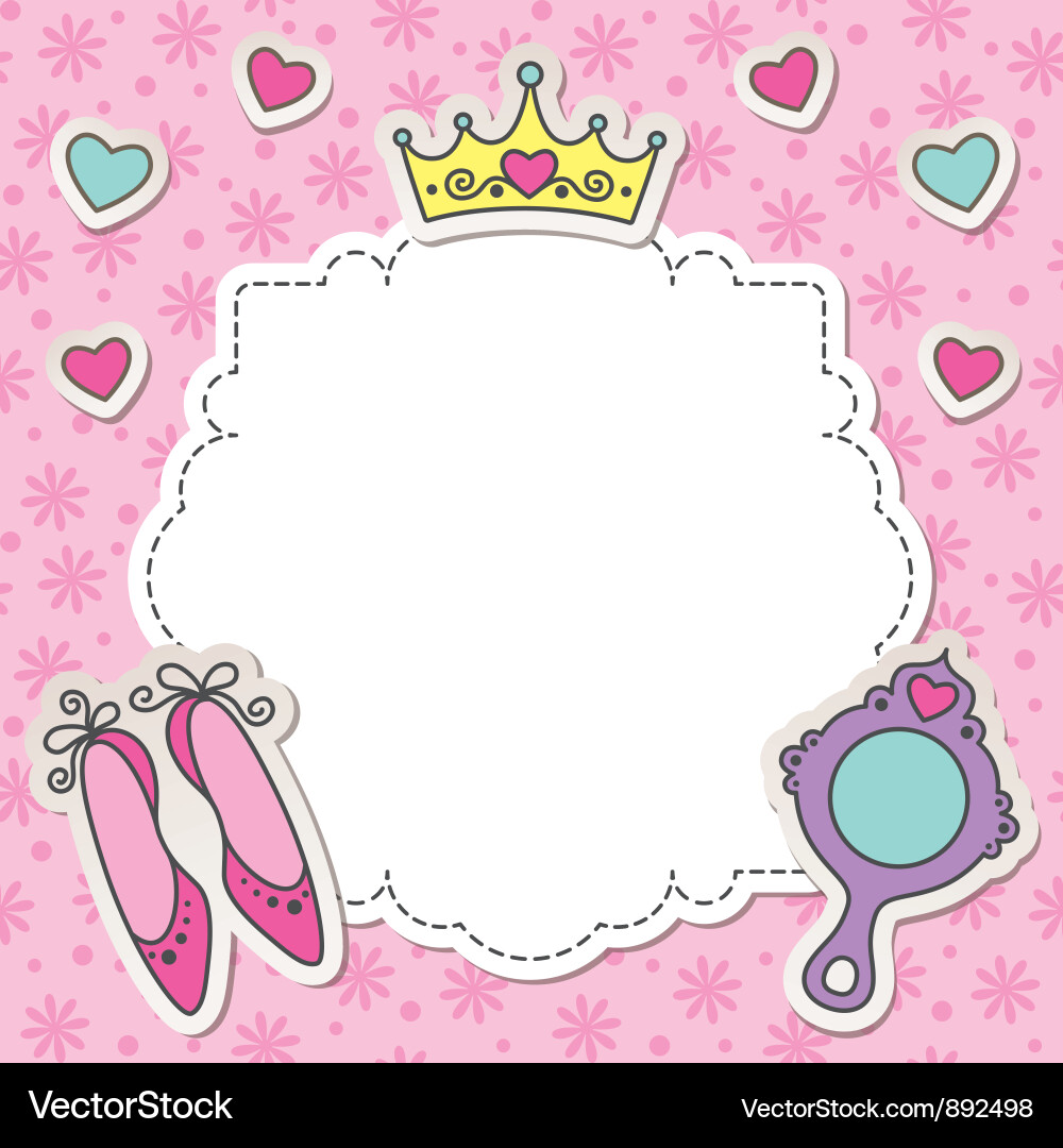 Pink Princess Frame Royalty Free Vector Image - VectorStock