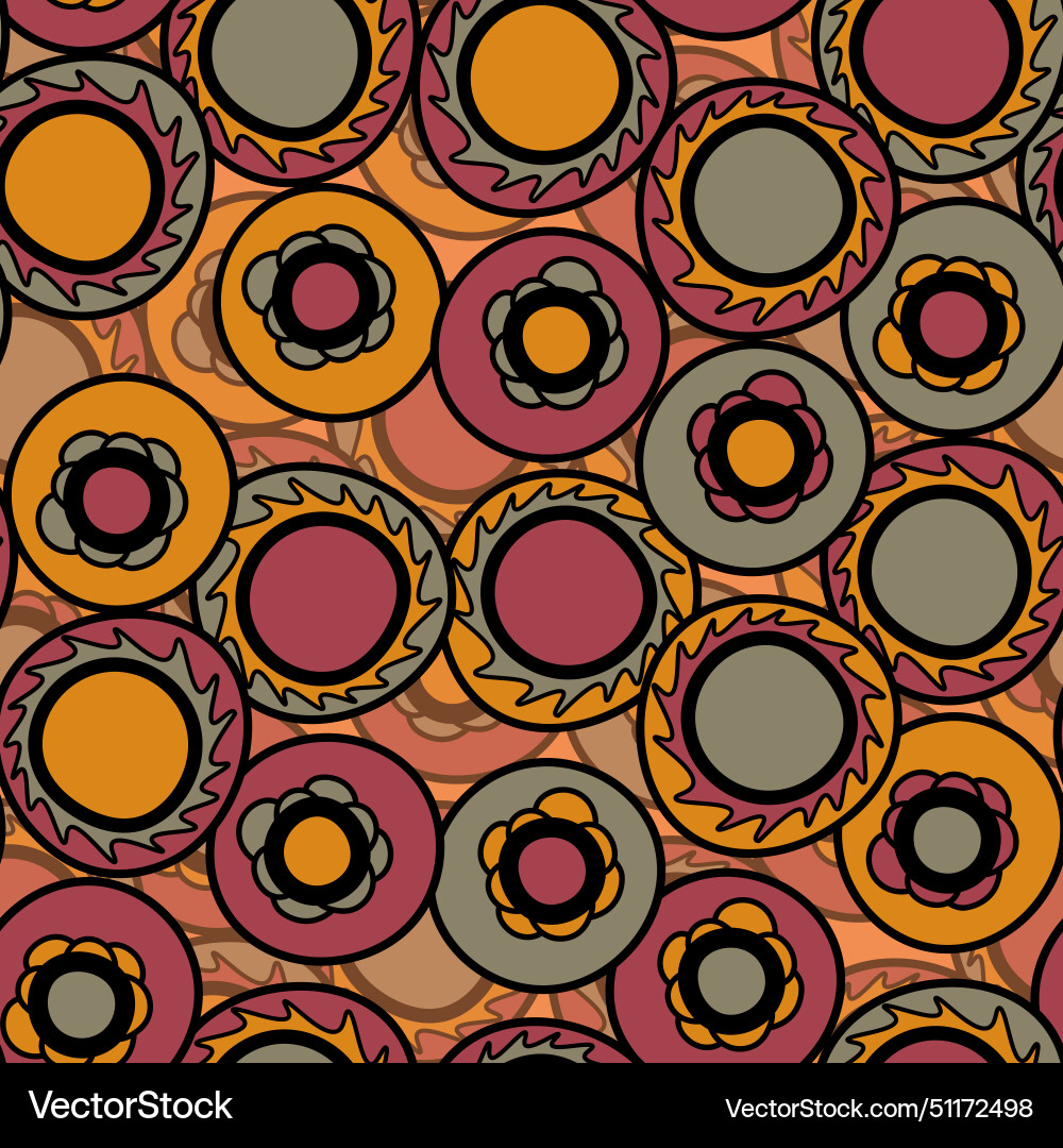 Seamless pattern with geometric aboriginal Vector Image