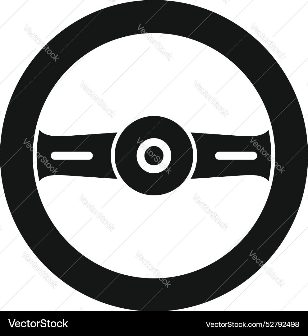 Steering wheel symbol depicting driving Royalty Free Vector