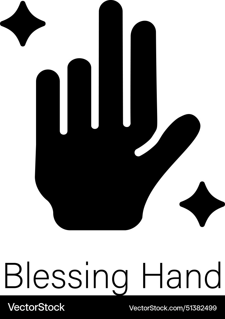 Blessing hand Royalty Free Vector Image - VectorStock