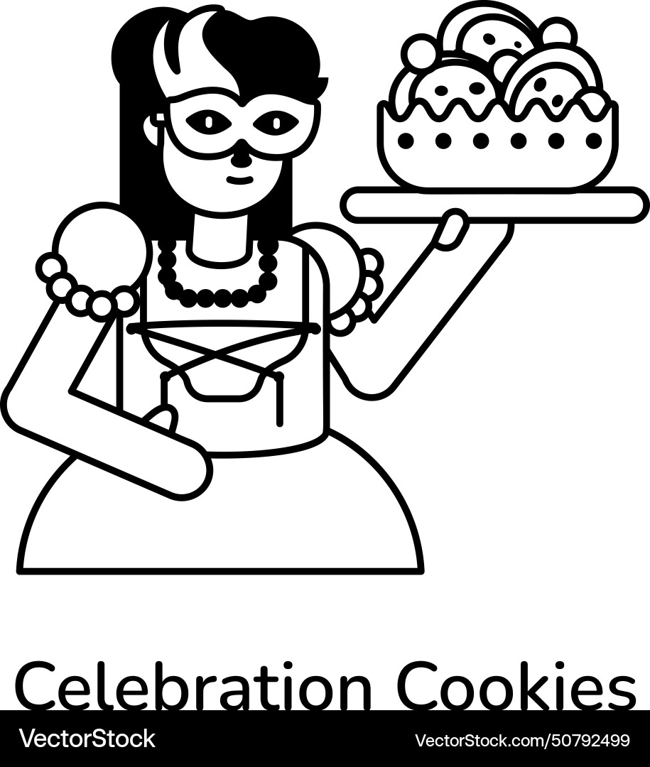 Celebration cookies Royalty Free Vector Image - VectorStock
