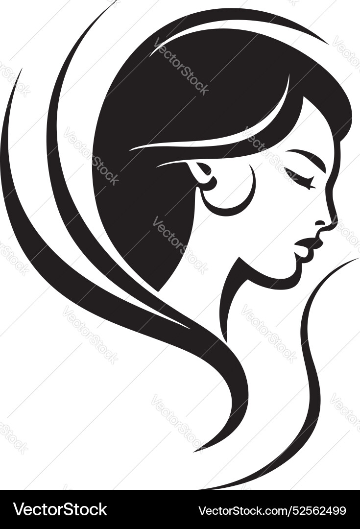 Dark reflections intriguing abstract woman face Vector Image