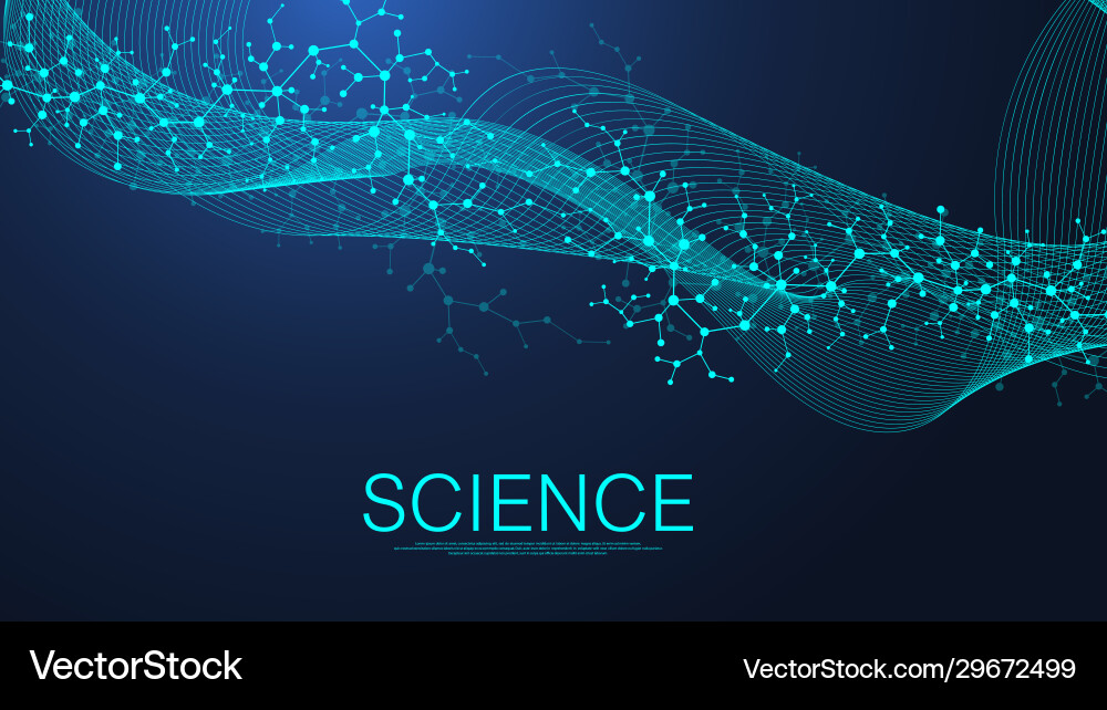 DNA Research & Genetics Background Royalty Free Vector