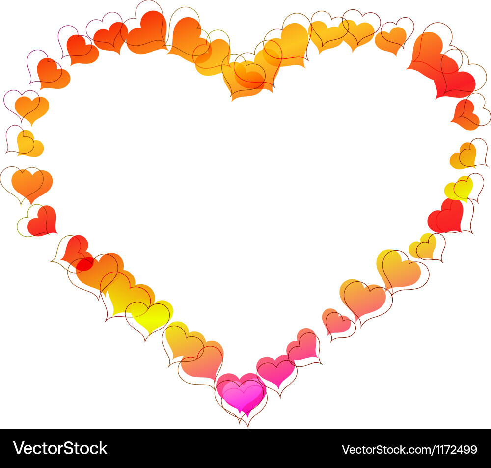 Heart shaped frame Royalty Free Vector Image - VectorStock
