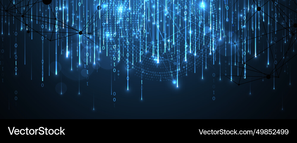 Information data technology background hand drawn Vector Image