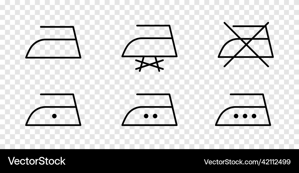 Iron symbols icons set expand paths Royalty Free Vector