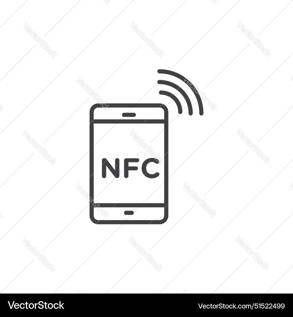 Nfc communication icon Royalty Free Vector Image