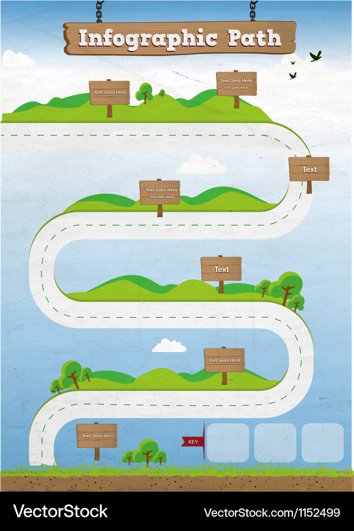 Path to Success Infographic Template Royalty Free Vector