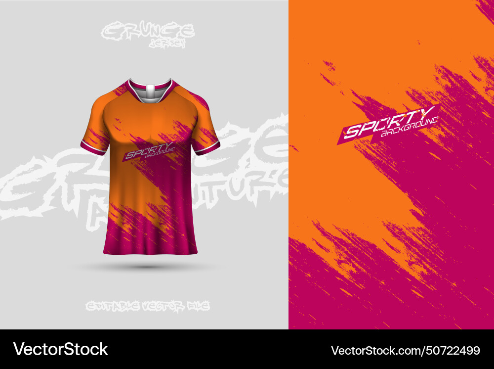 Sports jersey and background template design Vector Image