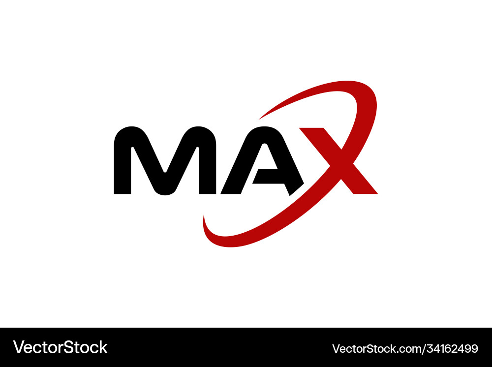 Typography max Royalty Free Vector Image - VectorStock