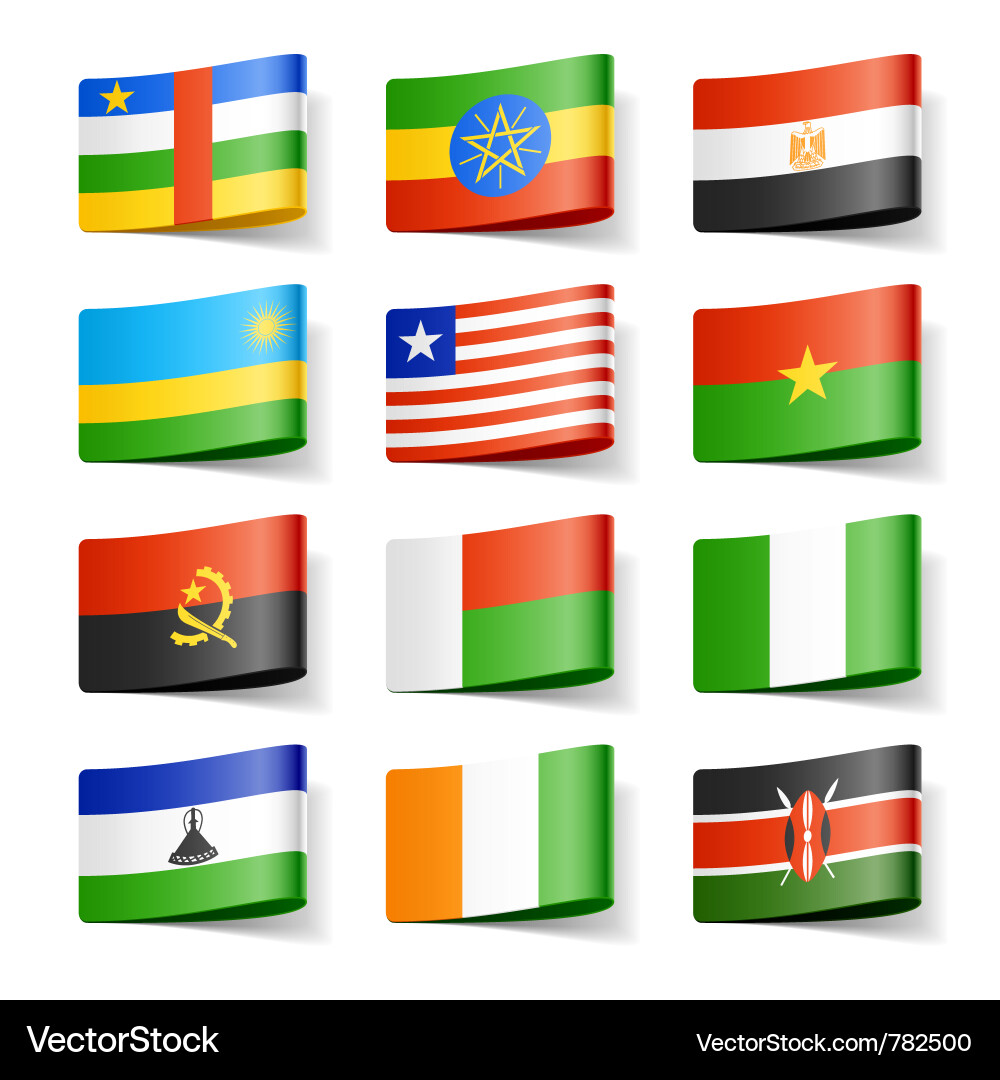 Africa flags Royalty Free Vector Image - VectorStock