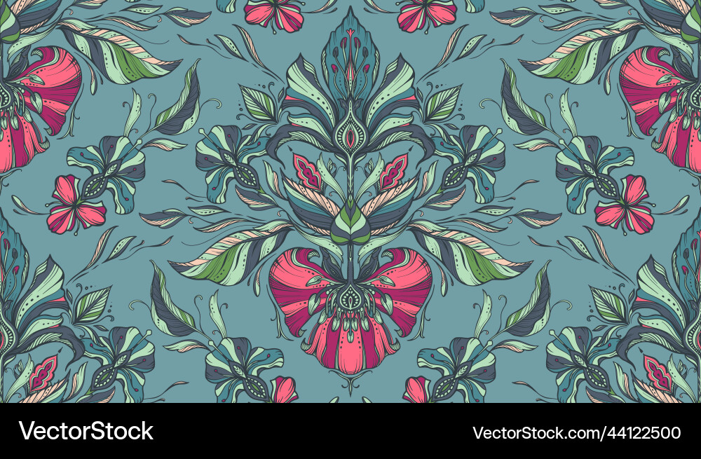 Beautiful seamless pattern with hand drawn Vector Image