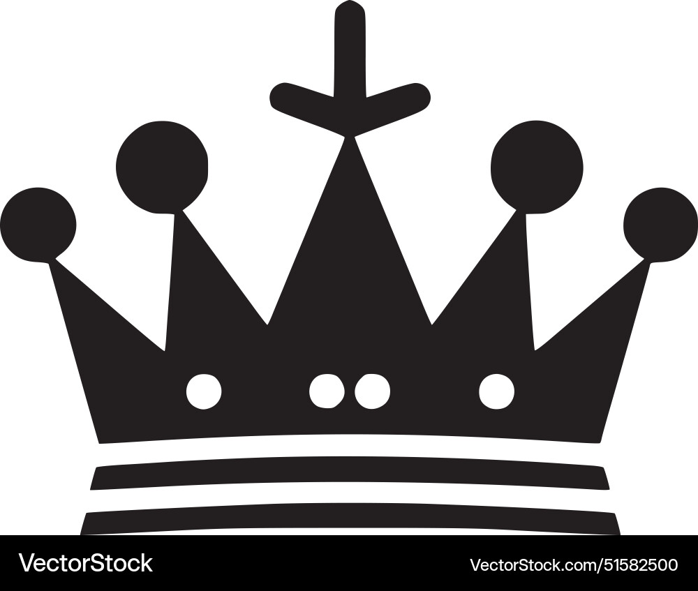 Crown - minimalist and simple silhouette Vector Image