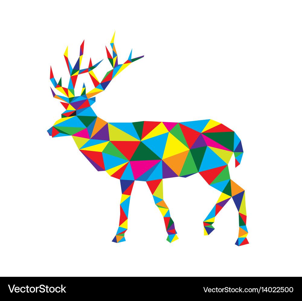 Geometric deer Royalty Free Vector Image - VectorStock