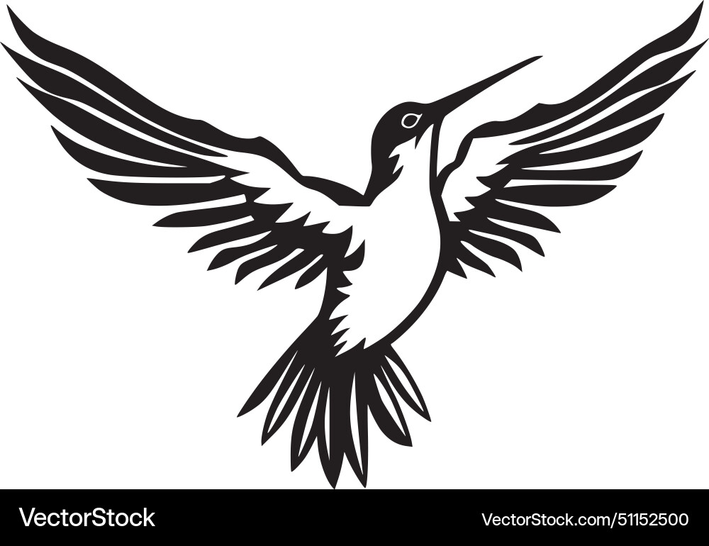 Hummingbird - minimalist and flat logo Royalty Free Vector
