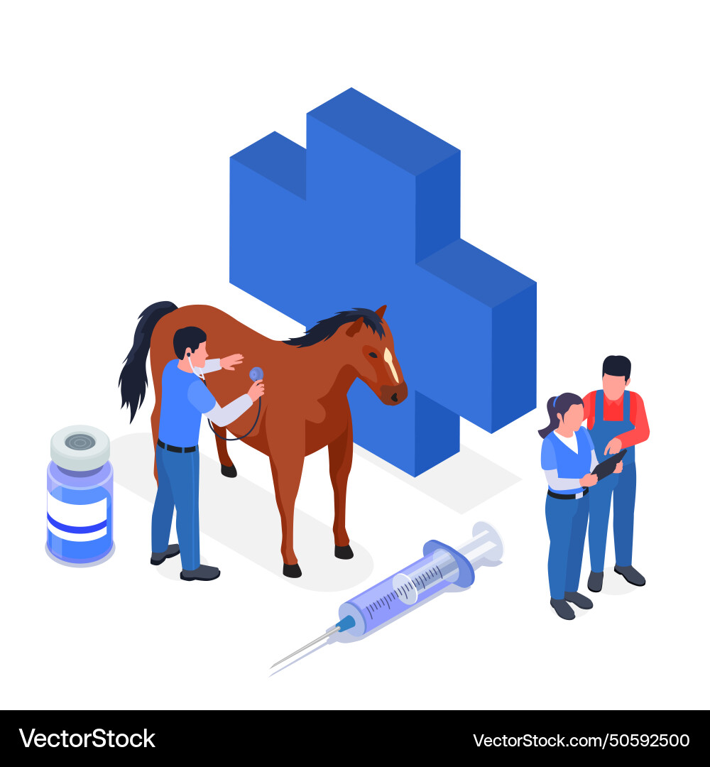 Isometric farm animals veterinary icon set Vector Image Isometric farm animals veterinary icon set Vector Image