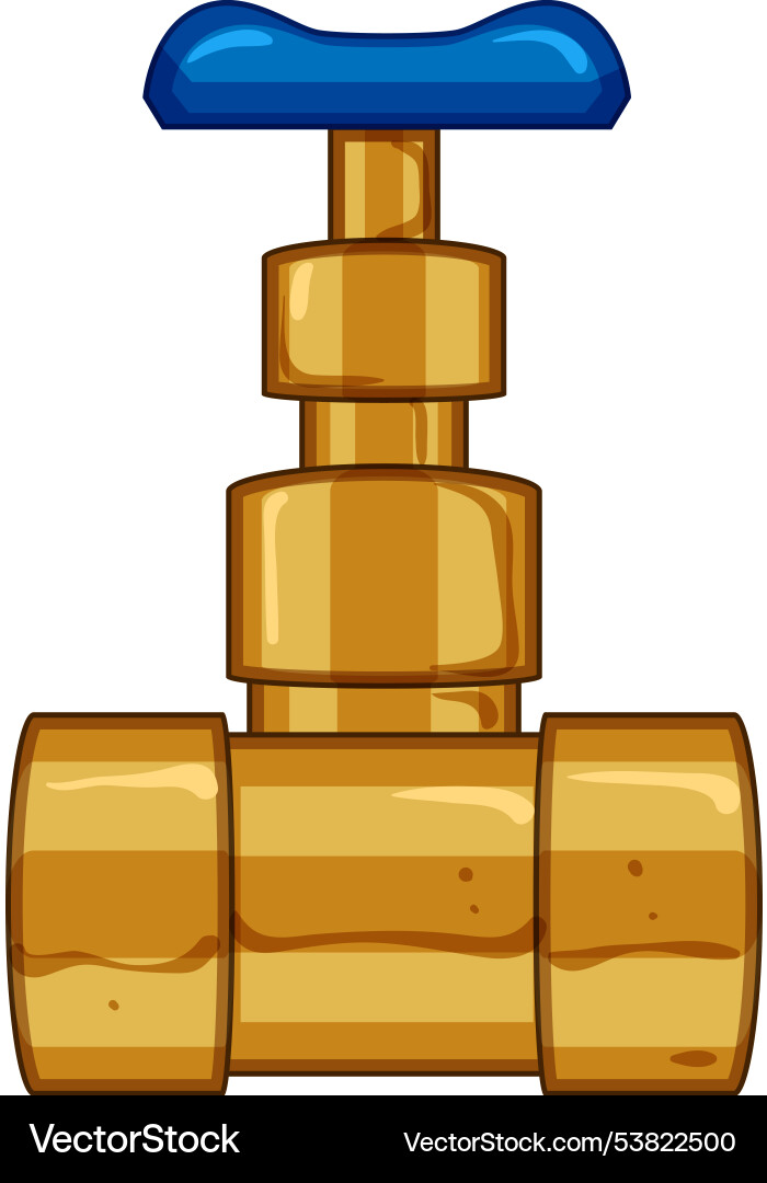 Leak plumbing valve cartoon Royalty Free Vector Image