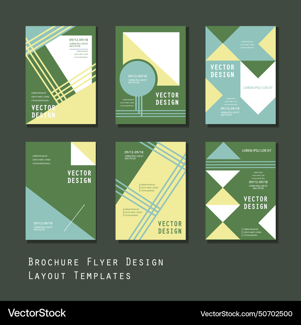 Lovely brochure template design set Royalty Free Vector