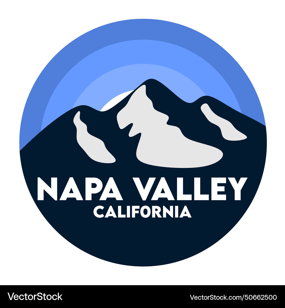 Napa valley with beautiful view Royalty Free Vector Image