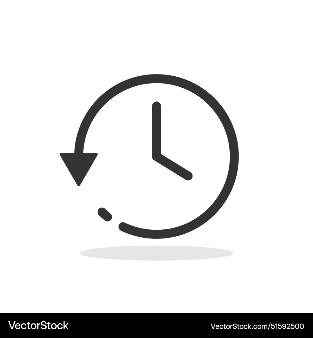 Recent event history sign icon isolated Royalty Free Vector