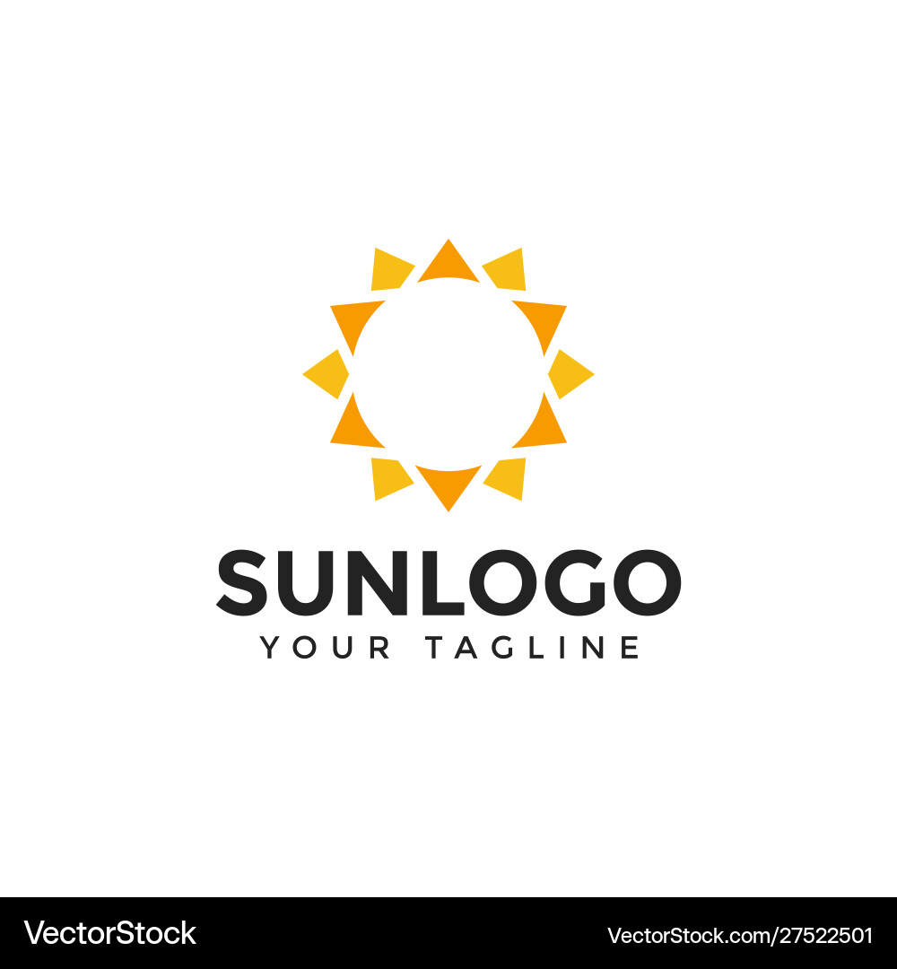 Abstract Sun Logo Template Royalty Free Vector Image