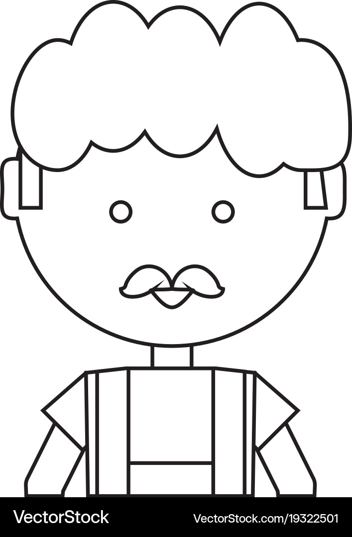 Cartoon mechanic man icon Royalty Free Vector Image